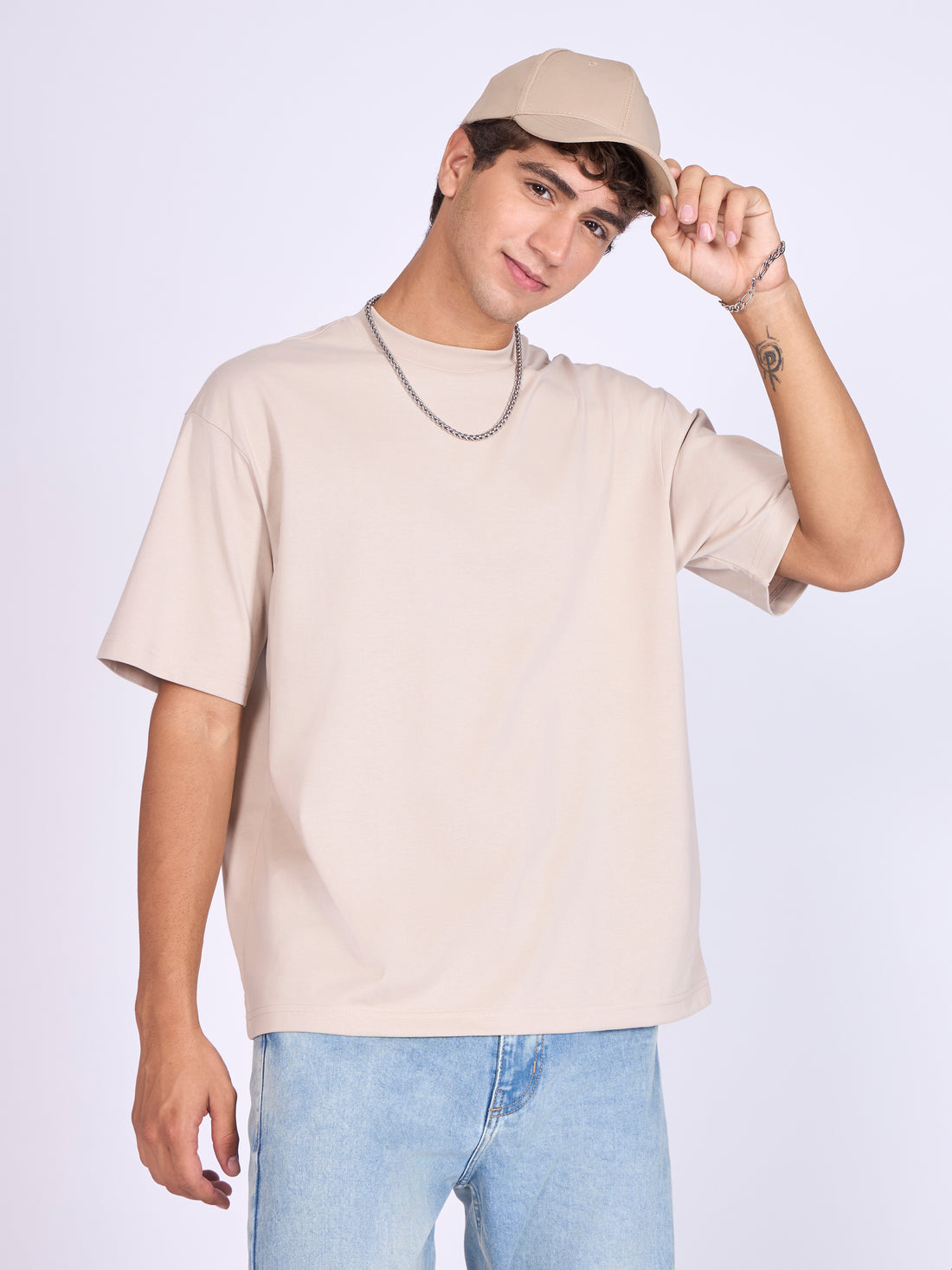 Stirling - Loose Fit T-Shirt - Chalk – Espanshe